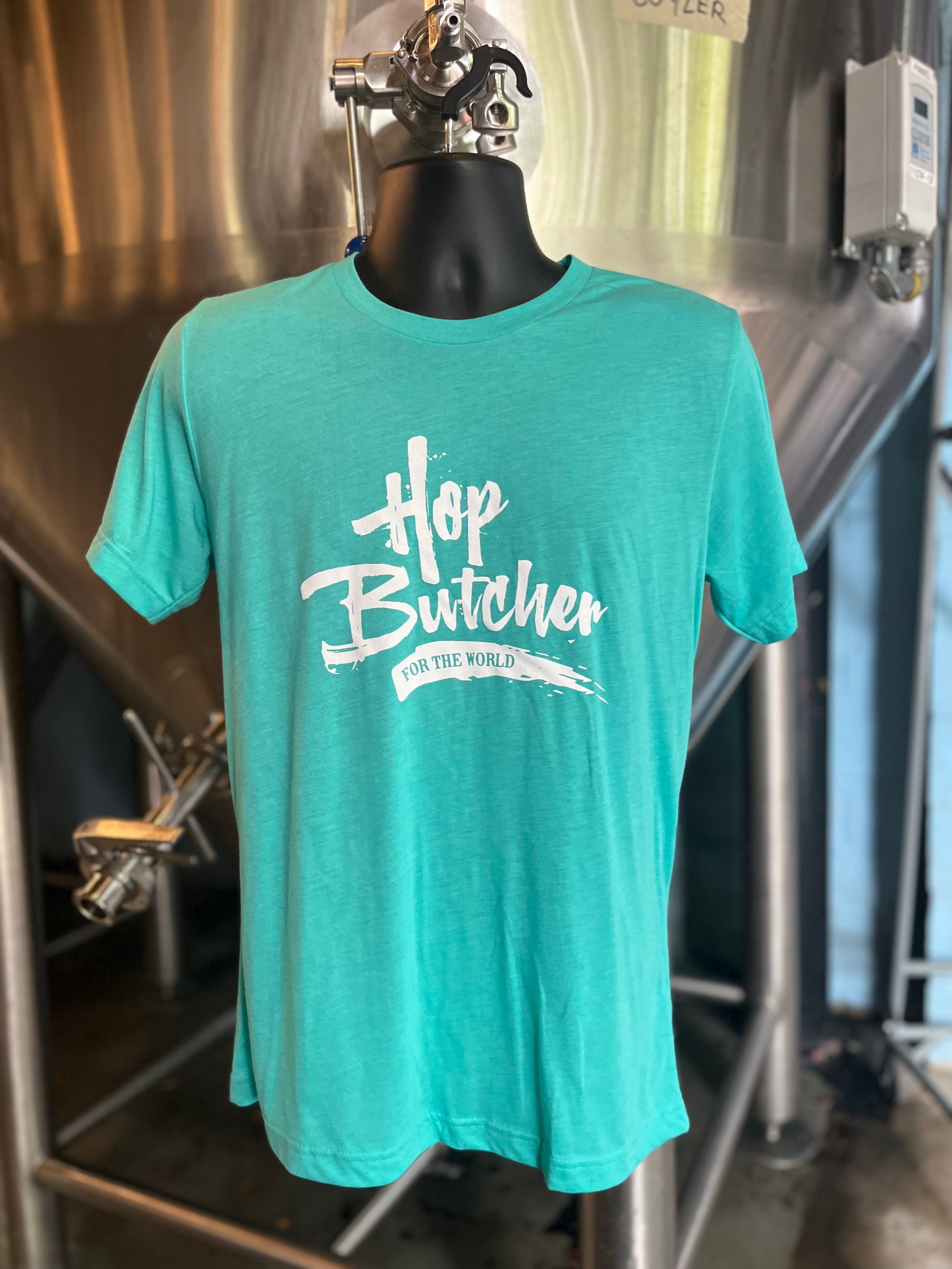 HB OG Logo White on Teal | Hop Butcher For The World